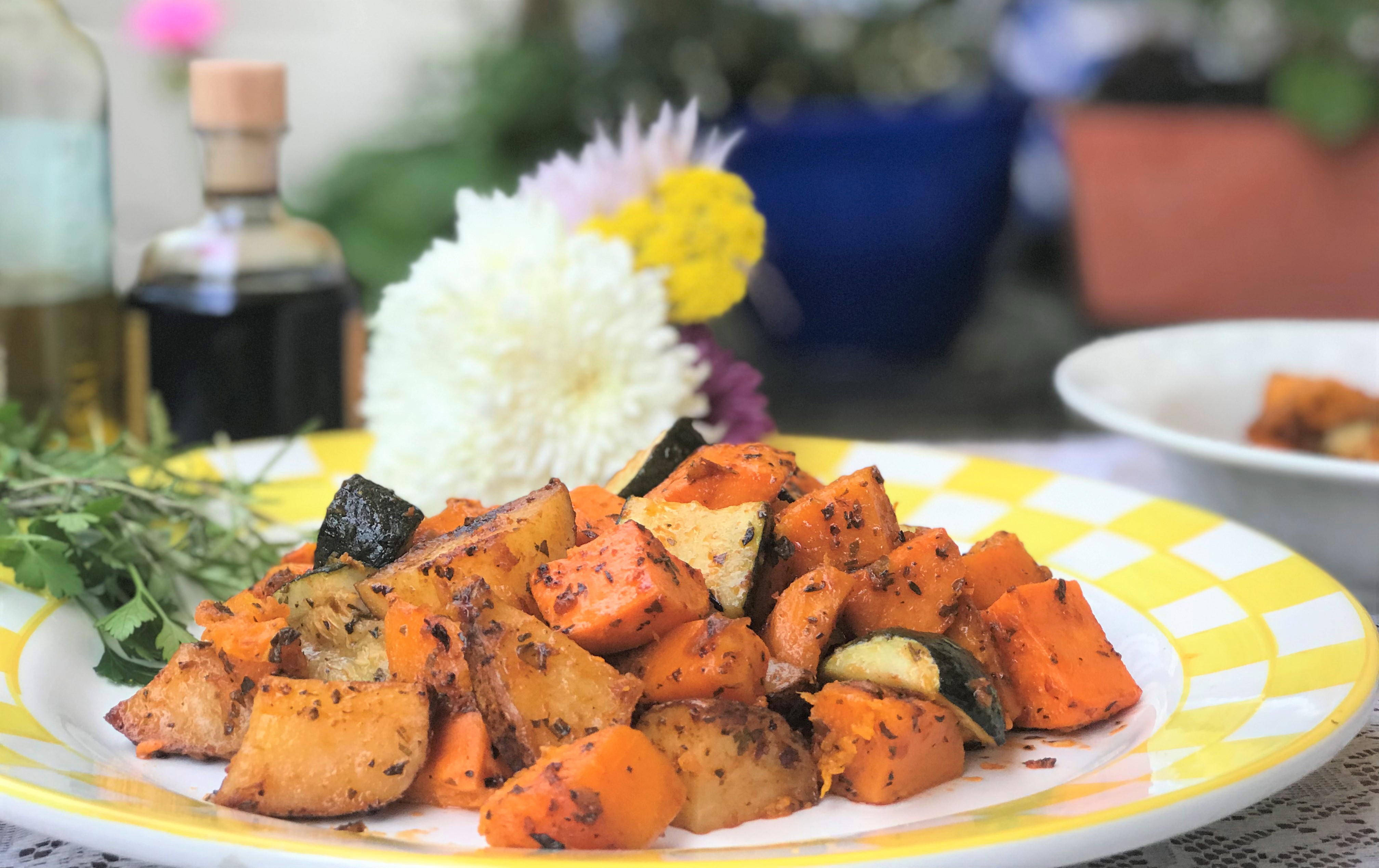 Italian Spring Roasted Vegetables with olive oil and marinara - An ...